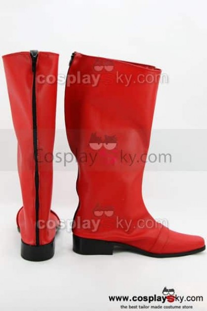 Power Ranger Shoes Boots Custom Made Red | TV Show Cosplay Costumes ...