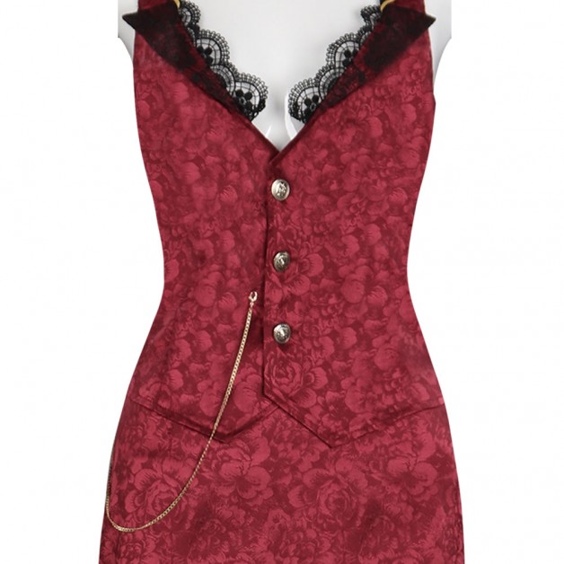 Final Fantasy VII FF7 Remake Scarlett Dress Costume | Game Final ...