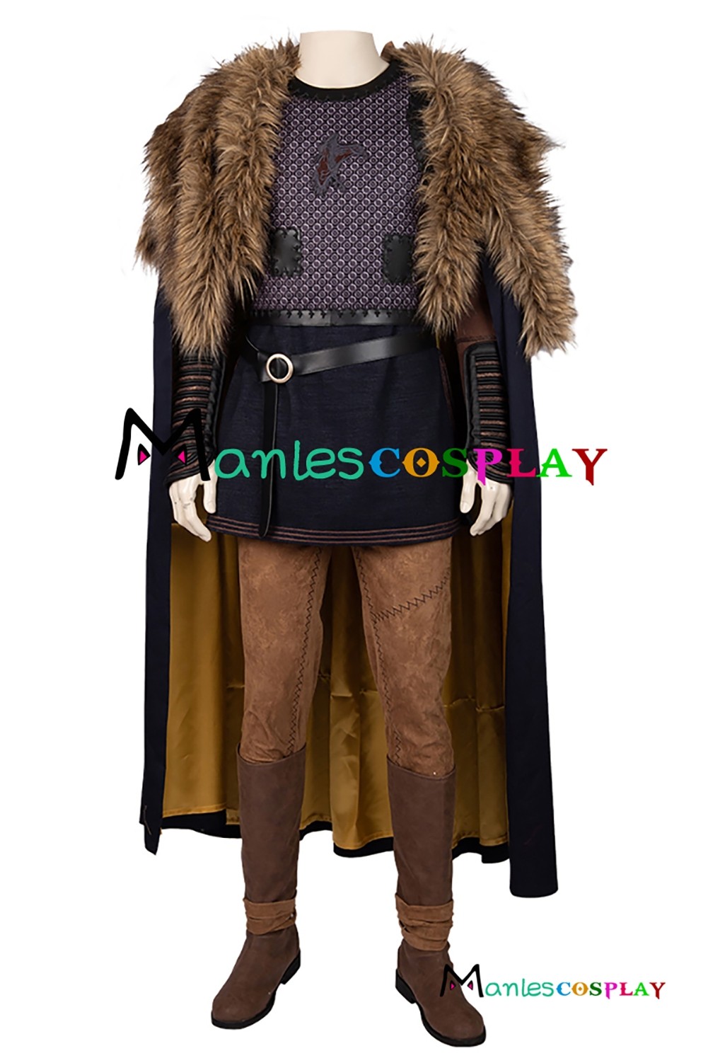 Ragnar Lothbrok Cosplay Costume For Vikings Cloak Shawl Outfit