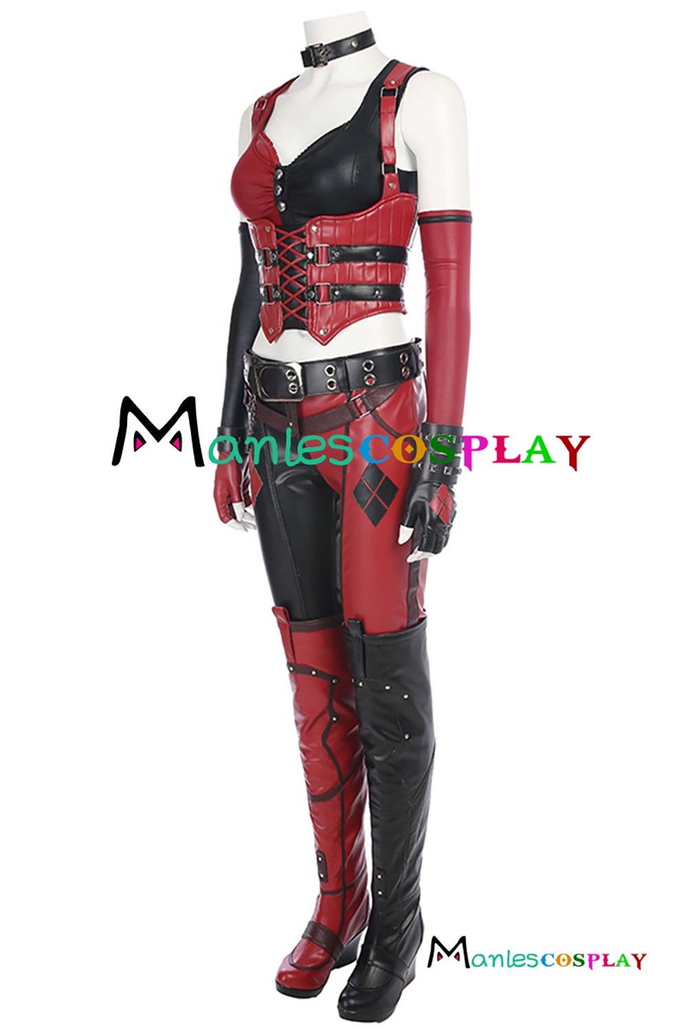 Harley Quinn Cosplay Costume Full Set Uniform From Batman Arkham Knight