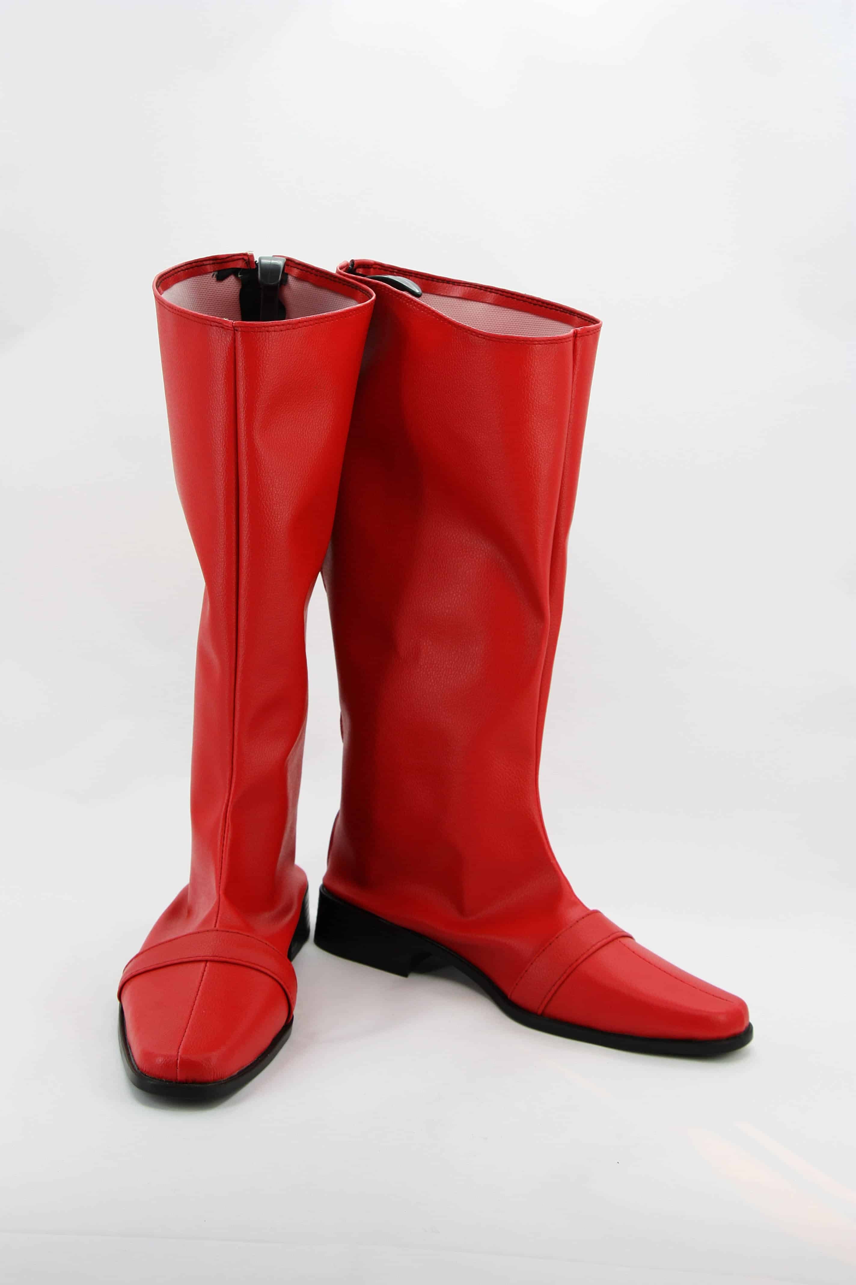 Power Ranger Shoes Boots Custom Made Red | TV Show Cosplay Costumes ...